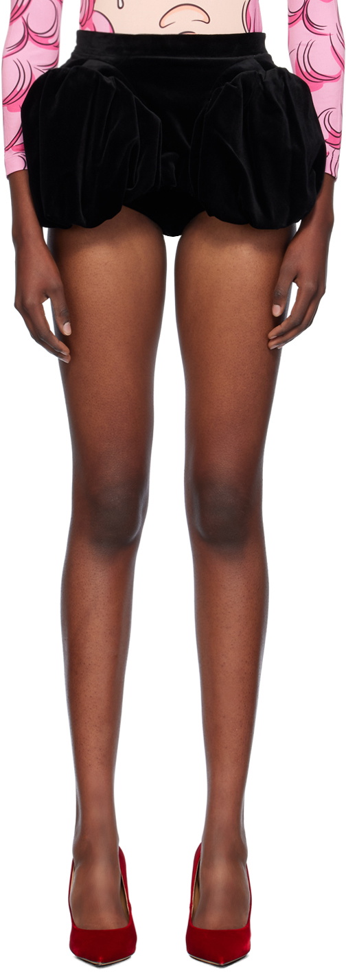 Pushbutton Black Front Puff Micro Skort Pushbutton