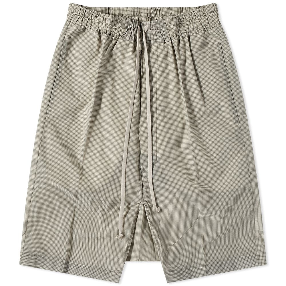 Rick Owens Men's Grid Ripstop Rick's Pod Short in Pearl Rick Owens