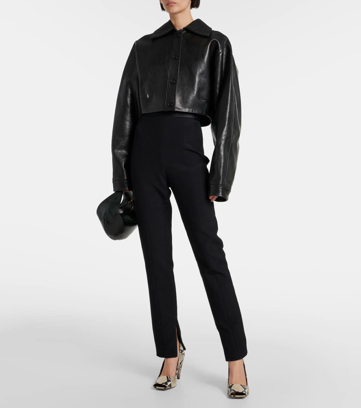 Khaite Sue cropped leather jacket Khaite