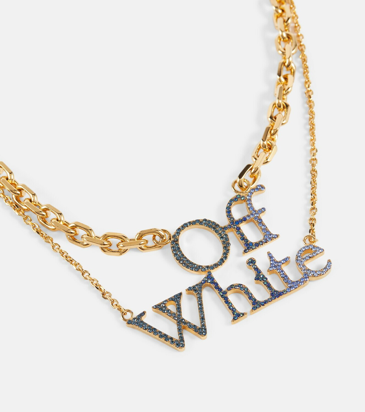 Off-White - Logo pavé crystal-embellished necklace Off-White