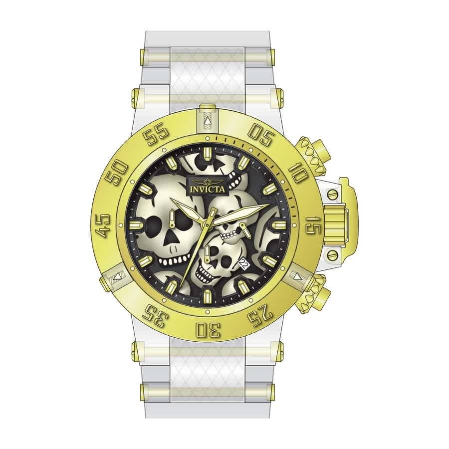 Invicta Subaqua Zager Exclusive Chronograph Quartz Black Dial Skull ...