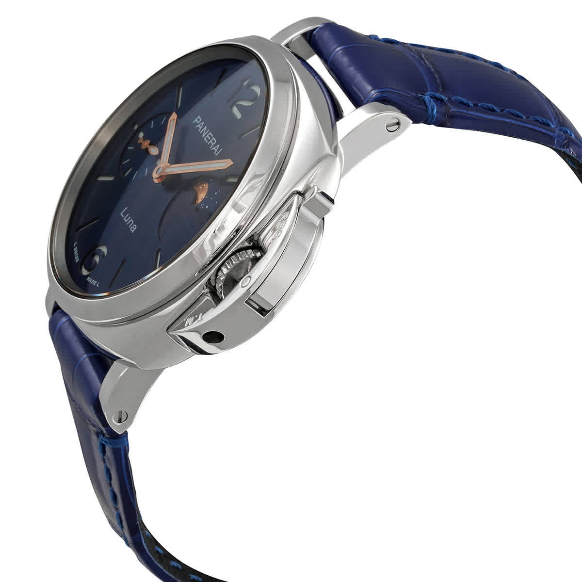 Panerai Luminor Due Luna Automatic Blue Dial Mens Watch PAM01179 Panerai