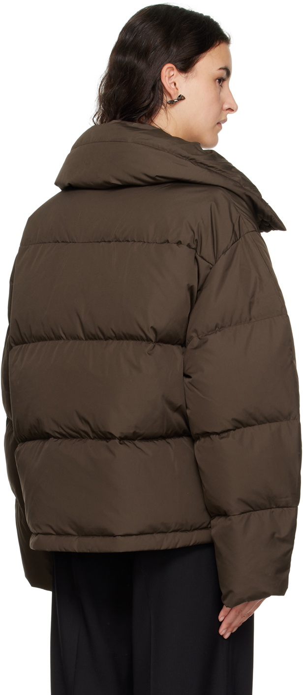 Acne Studios Brown Quilted Down Jacket Acne Studios