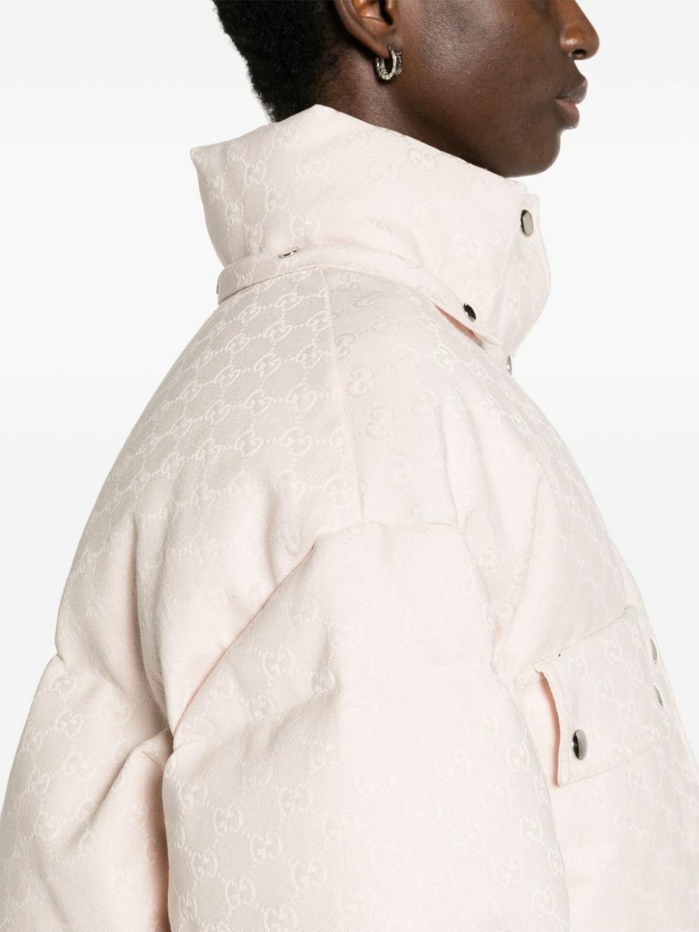 Gucci Pink GG Canvas Puffer Jacket Gucci