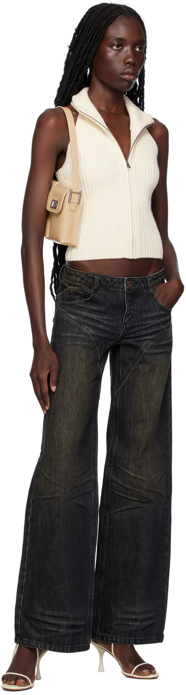 Fax Copy Express Off-White Open Back Sweater Fax Copy Express