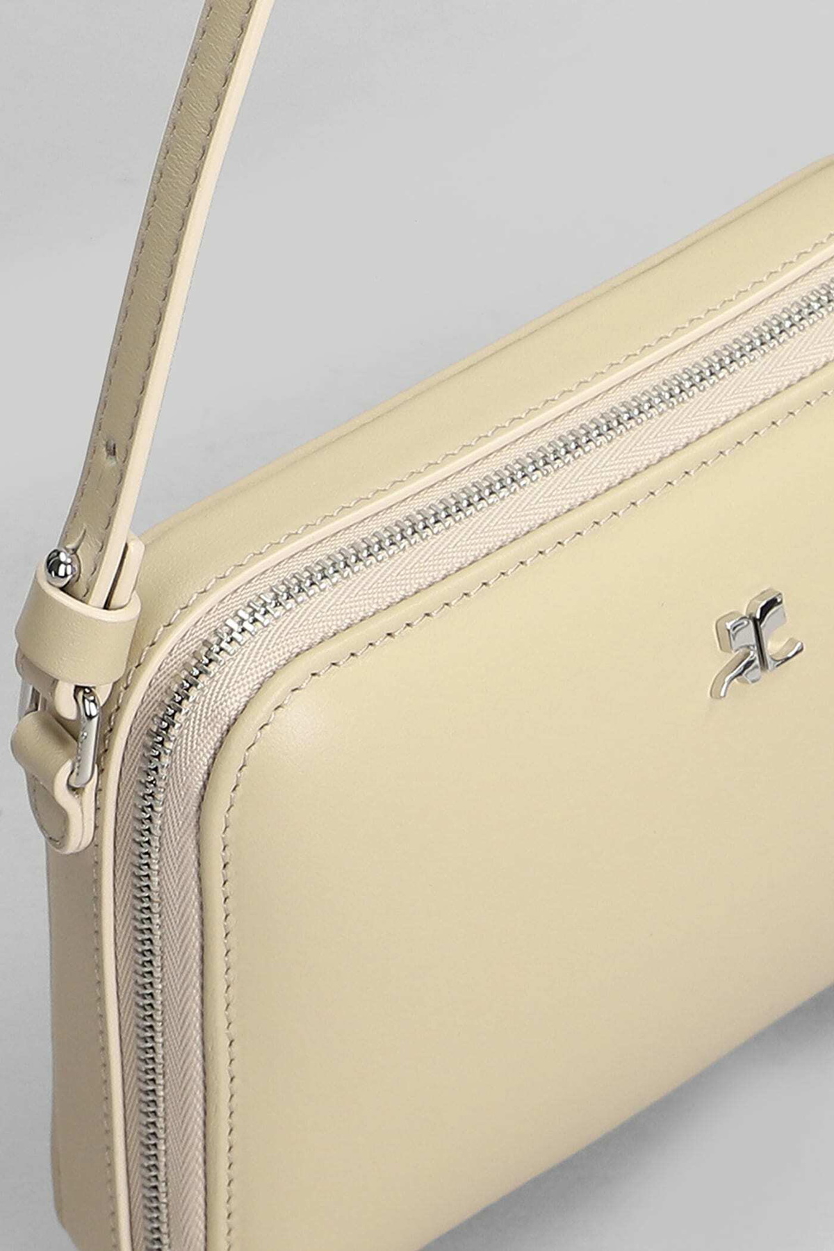 Courrèges Shoulder Bag In Beige Leather Courreges