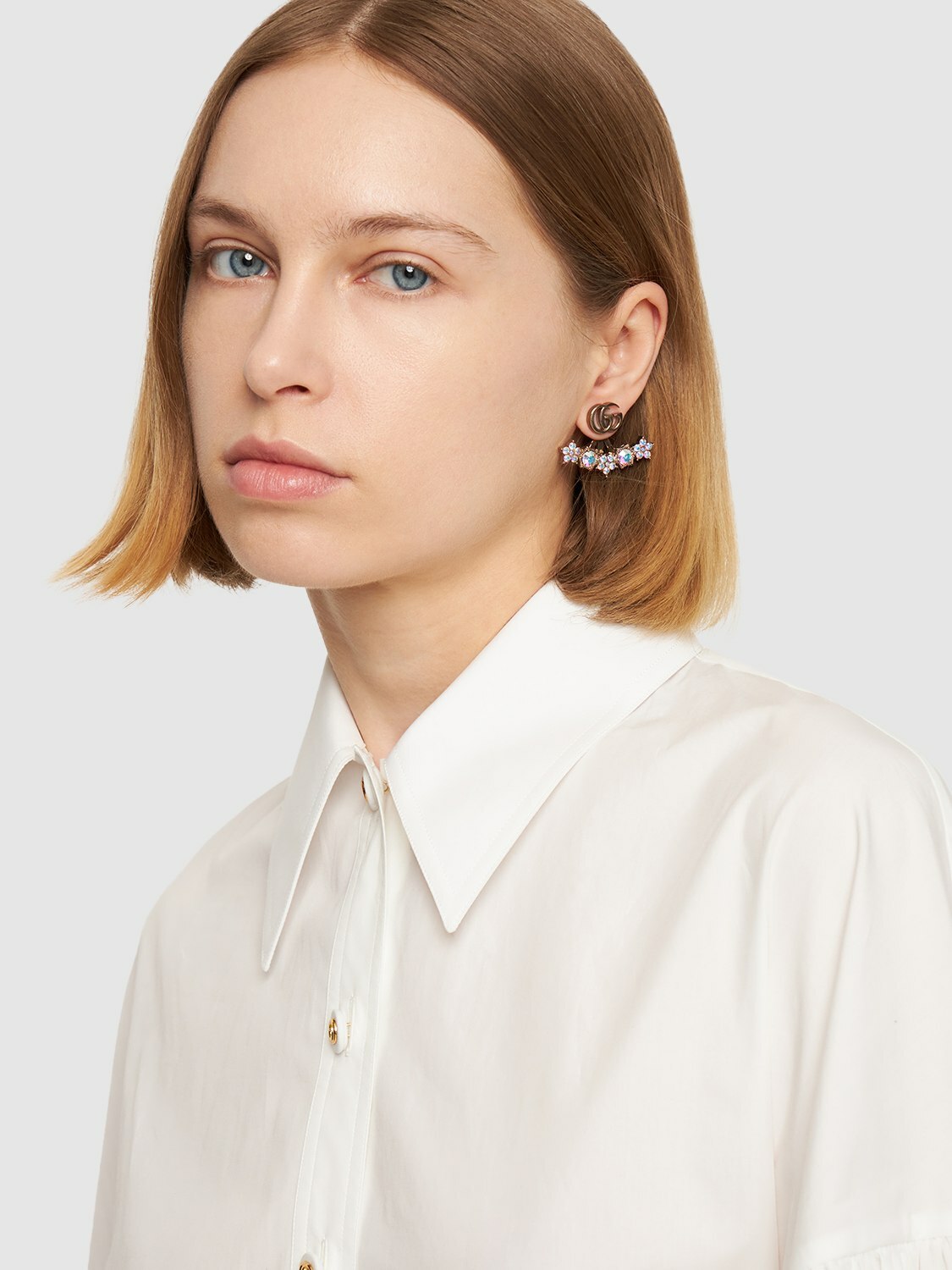 GUCCI - Gg Marmont Brass Mono Earring Gucci