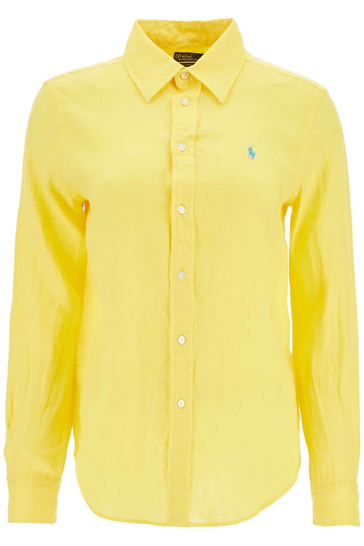 POLO RALPH LAUREN long sleeve linen shirt yellow Yellow Polo Ralph Lauren