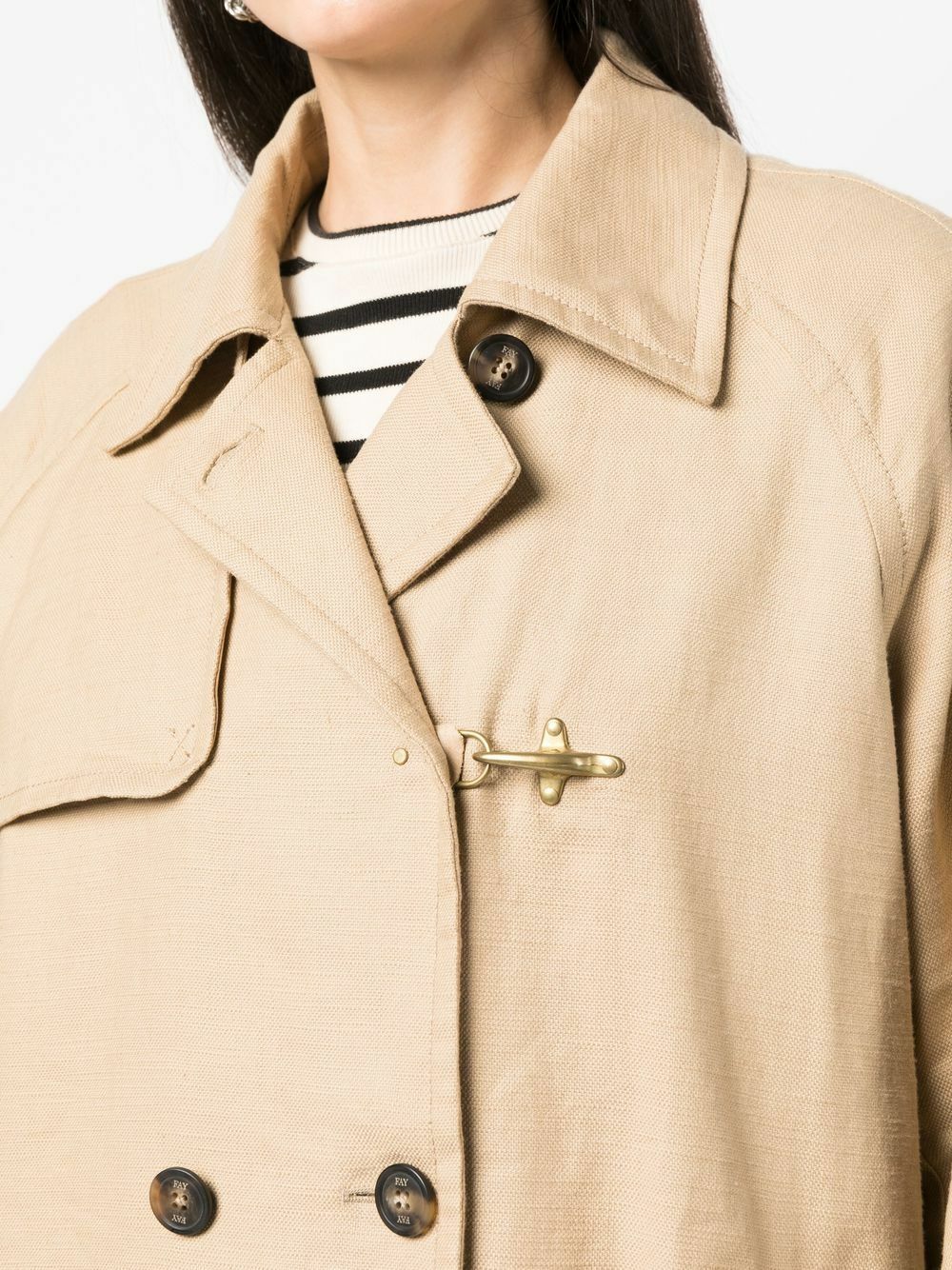 FAY - Trench Coat With Logo Fay