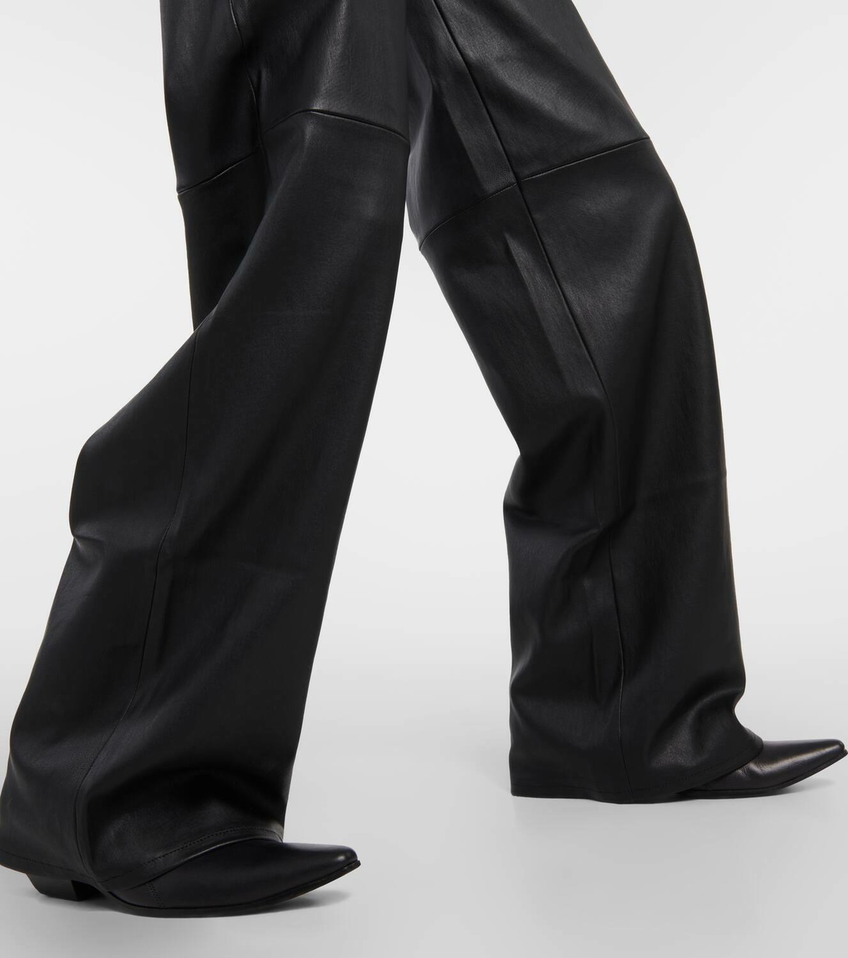Stouls High-rise leather wide-leg pants Stouls
