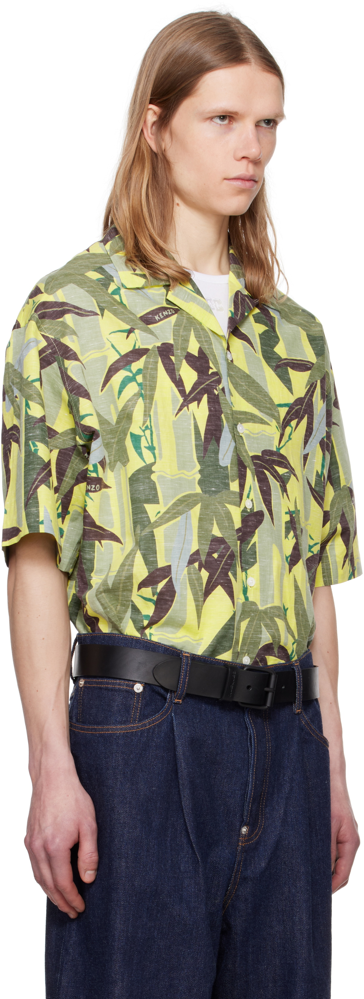Kenzo Green Kenzo Paris 'KENZO Chiku-Rin Camo' Short Sleeve Shirt Kenzo