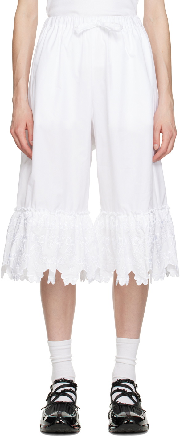 Simone Rocha White Ruffled Trousers Simone Rocha