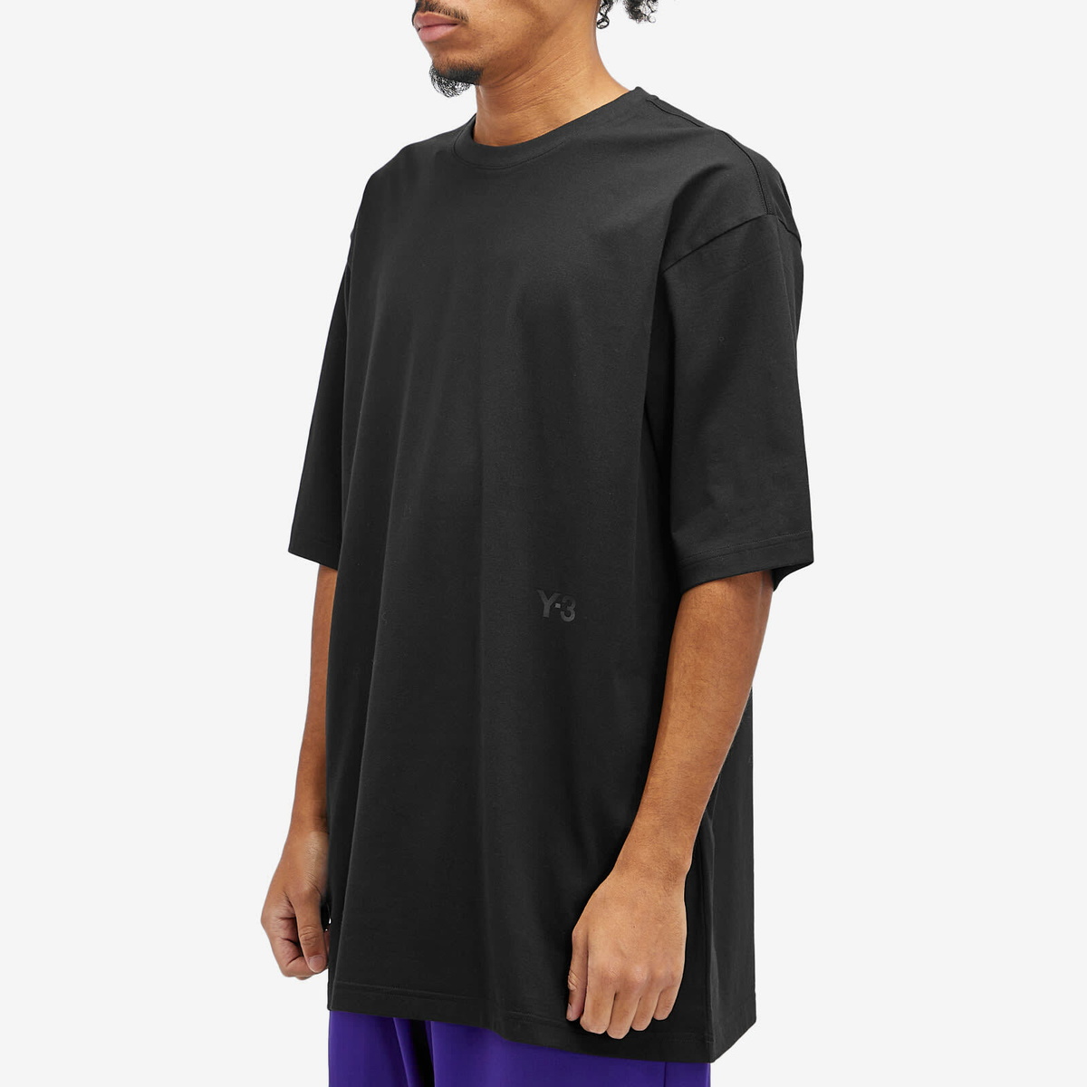 Y-3 Men's Oversized Logo T-Shirt in Black Y-3