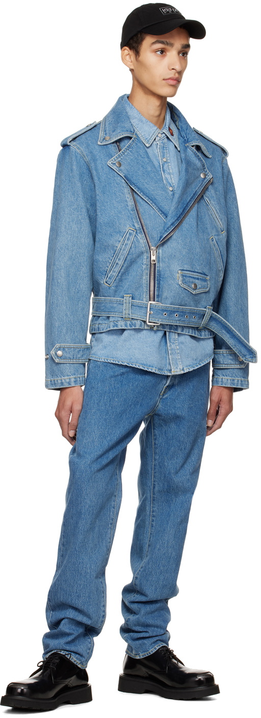 Kenzo Blue Kenzo Paris Western Denim Shirt Kenzo