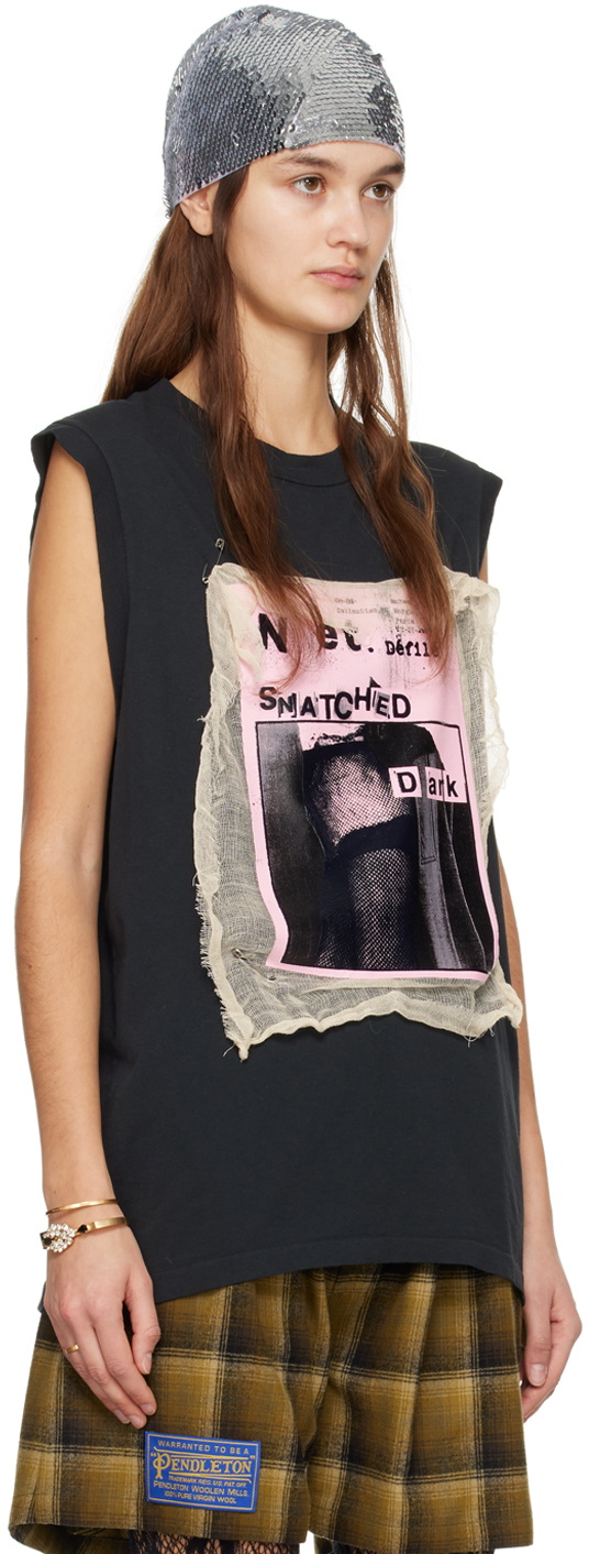 Maison Margiela Black Invitation Tank Top Maison Margiela