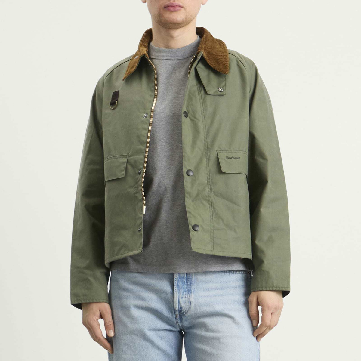 Barbour Men's Spey Wax Jacket in Light Moss Barbour
