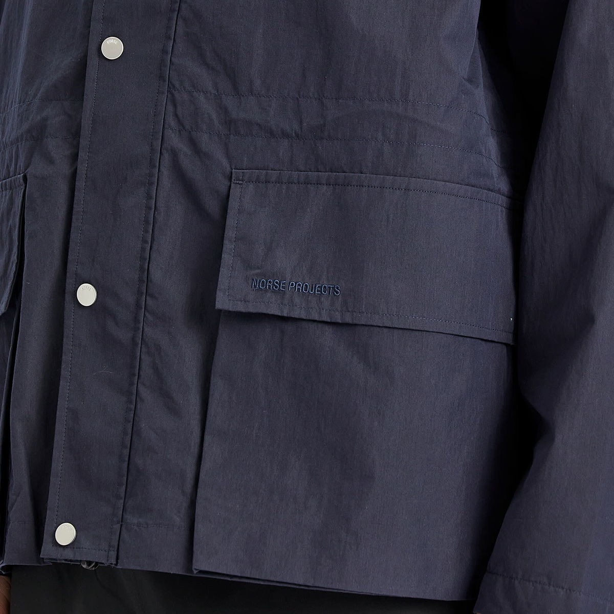 Norse Projects Men's Herluf Tech Poplin Jacket in Dark Navy Norse Projects