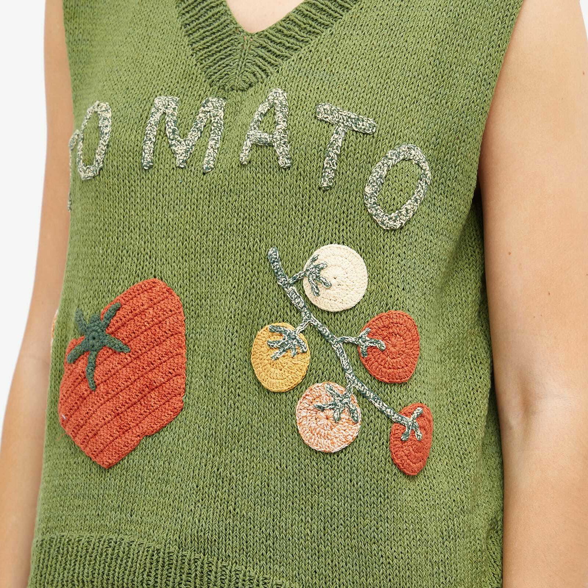 Story mfg. Women's Party Vest in Green Toms Story Mfg.