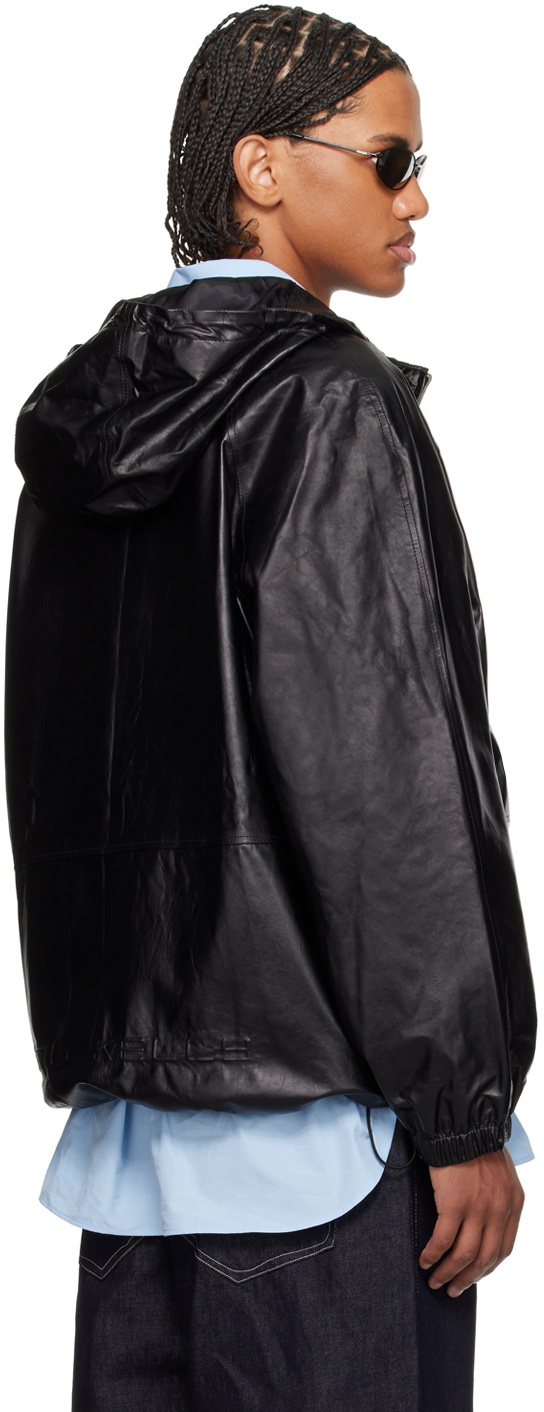 Still Kelly Black Hooded Leather Jacket Still Kelly