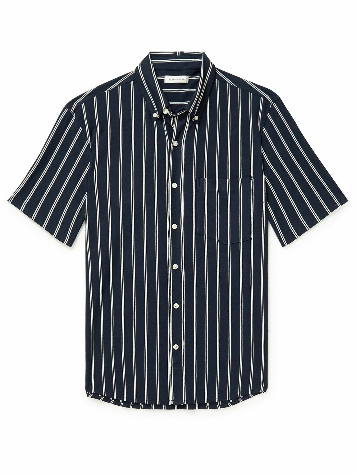 Club Monaco - Button-Down Collar Striped Cotton Shirt - Blue Club Monaco