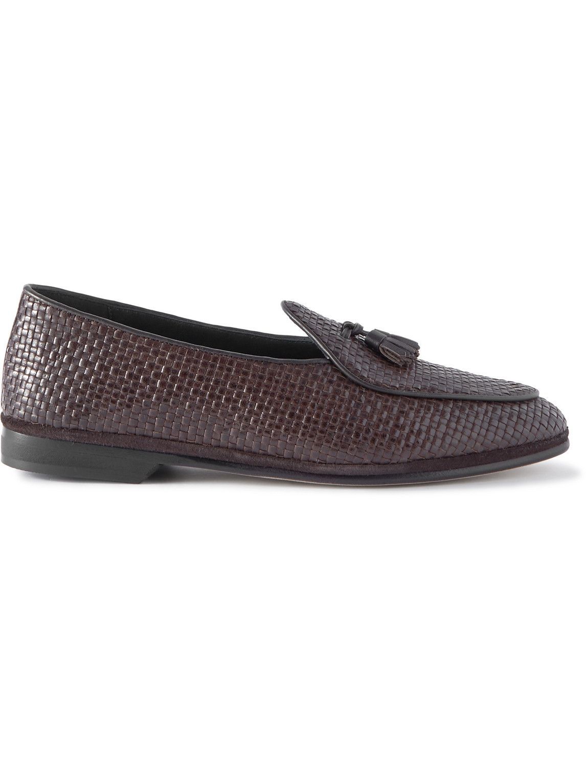 Rubinacci - Marphy Woven Leather Tasseled Loafers - Brown Rubinacci