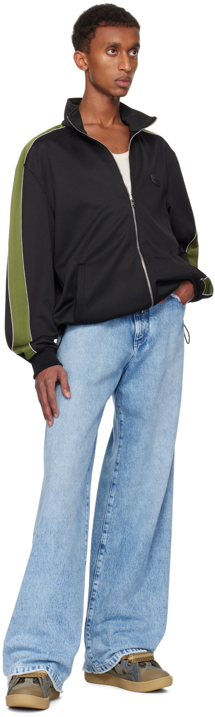 Lanvin Black & Khaki Stripe Track Jacket Lanvin