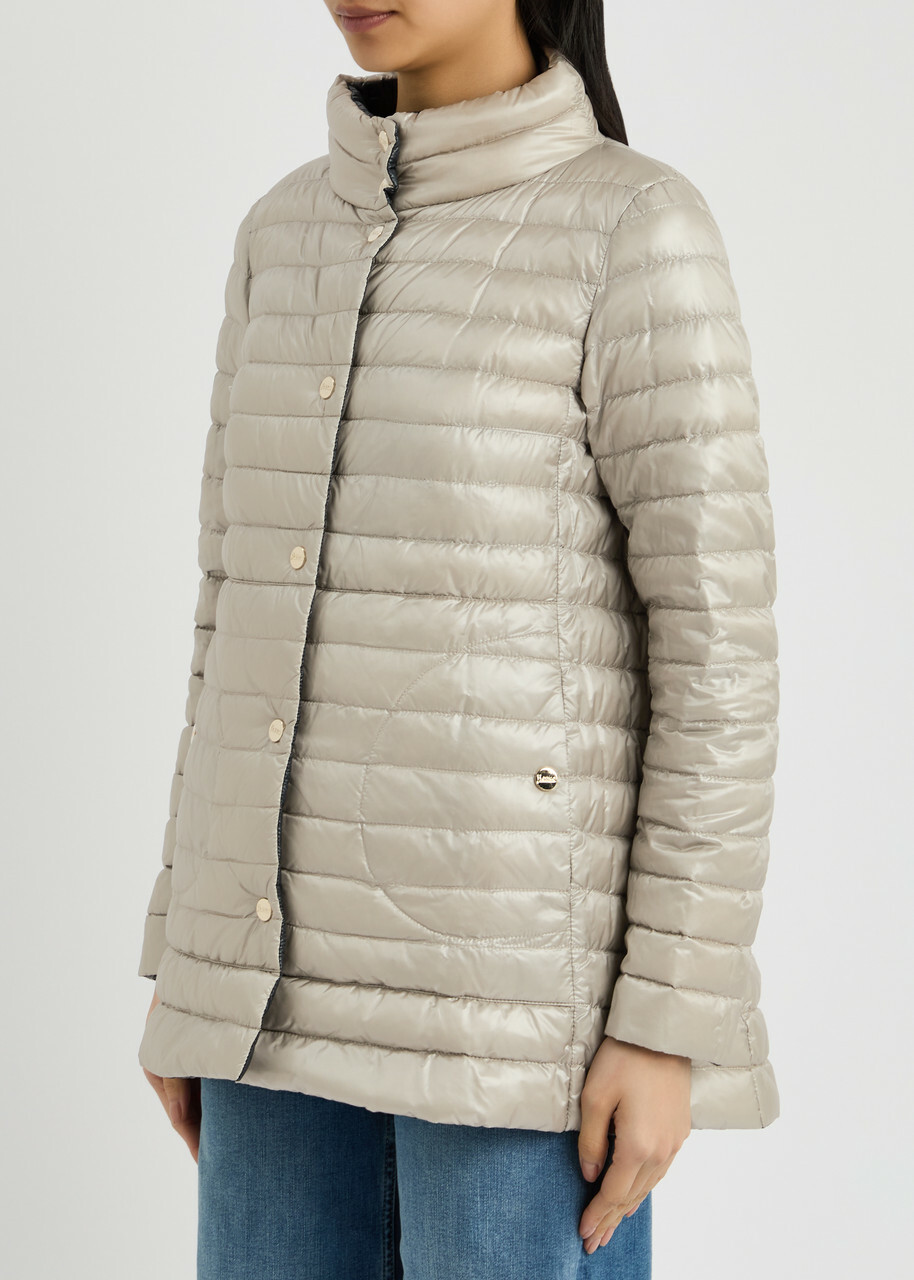 Herno Reversible Quilted Shell Jacket Navy Herno