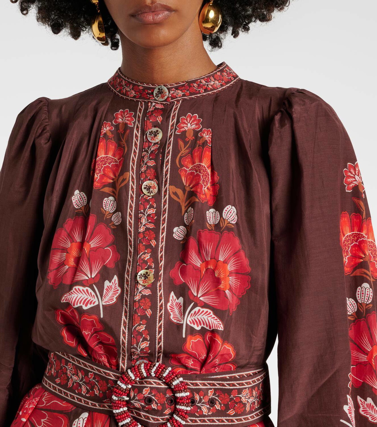 Farm Rio Gigi Tapestry cotton-blend minidress Farm Rio