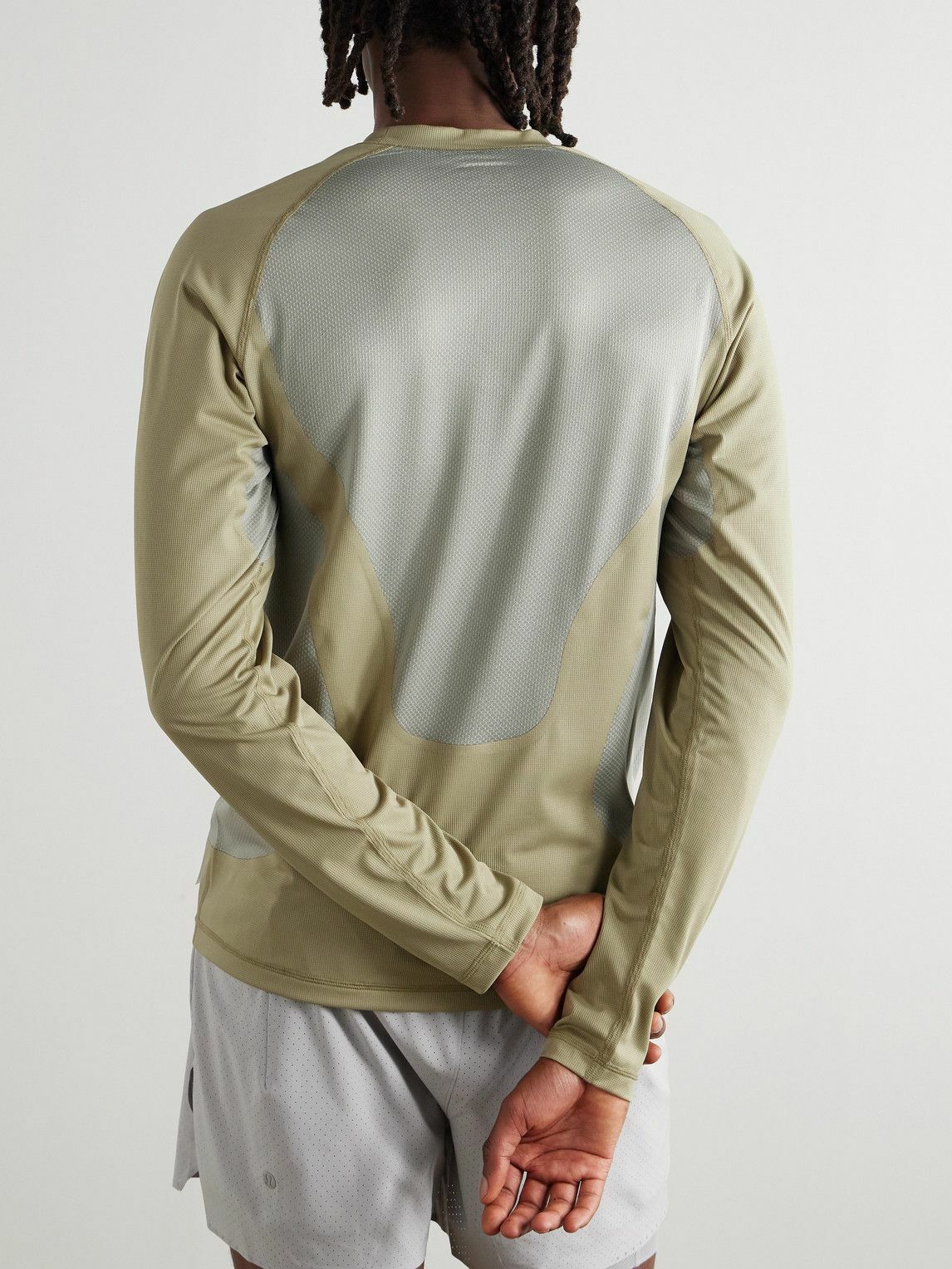 Satisfy - Logo-Print Recycled AuraLite™ Tech T-Shirt - Green Satisfy