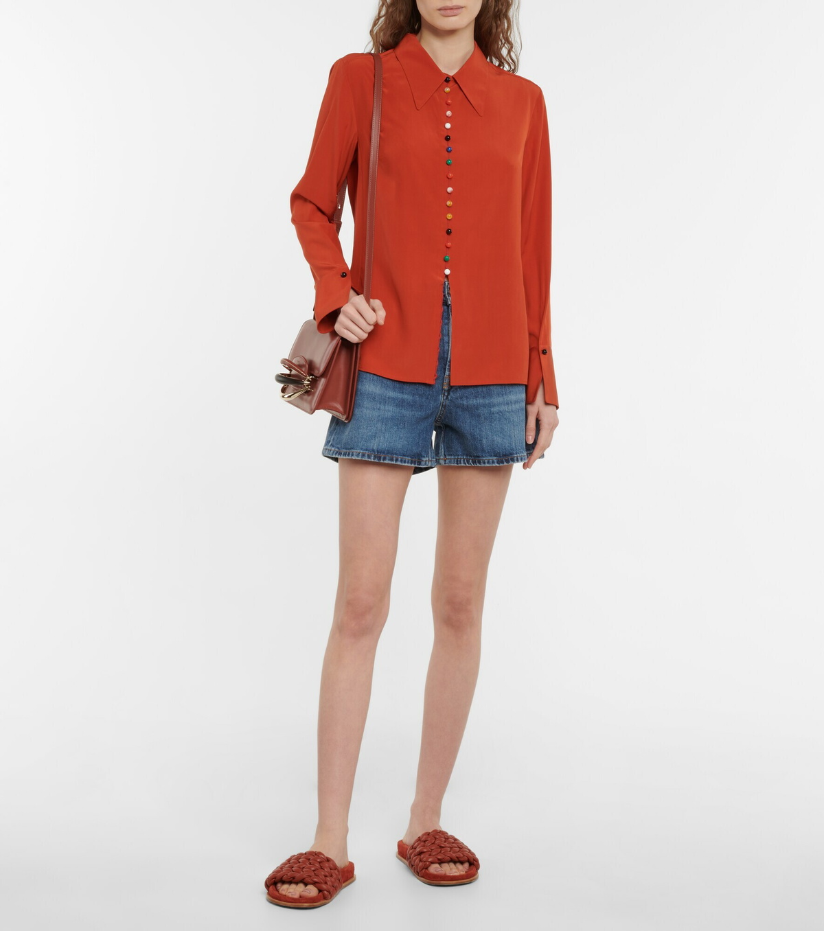 Chloe - High-rise denim shorts Chloe