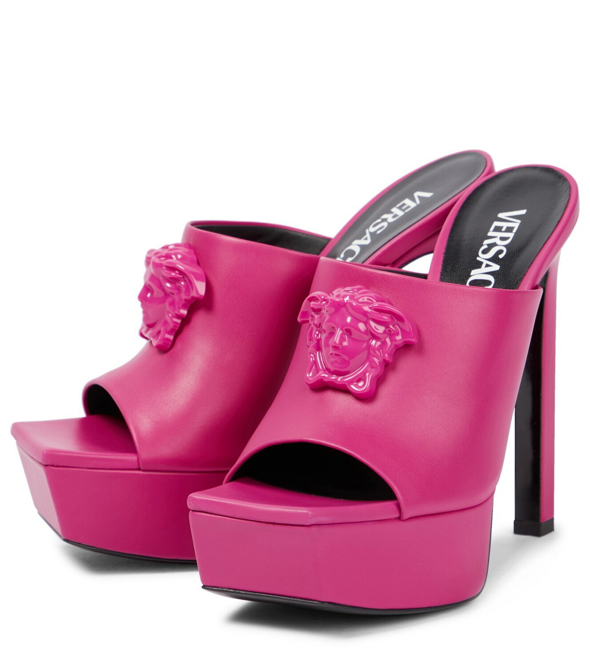 Versace La Medusa leather platform mules Versace