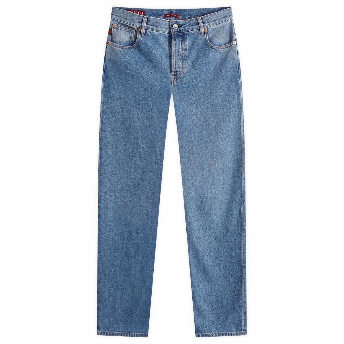 Gucci Men's Tapered Jeans in Blue Gucci
