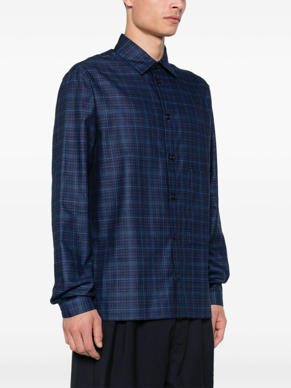 SAGE NATION Blue Checked Shirt SAGE NATION