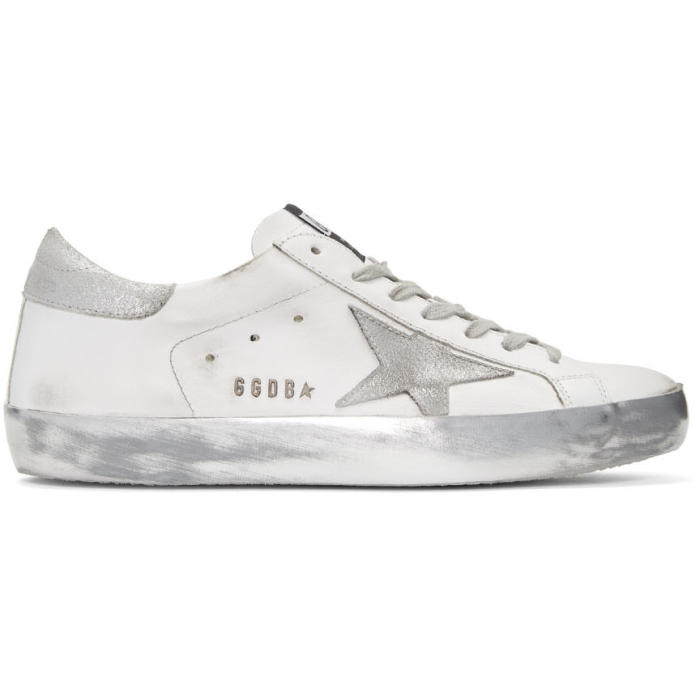 Golden Goose White Sparkle Superstar Sneakers Golden Goose Deluxe Brand