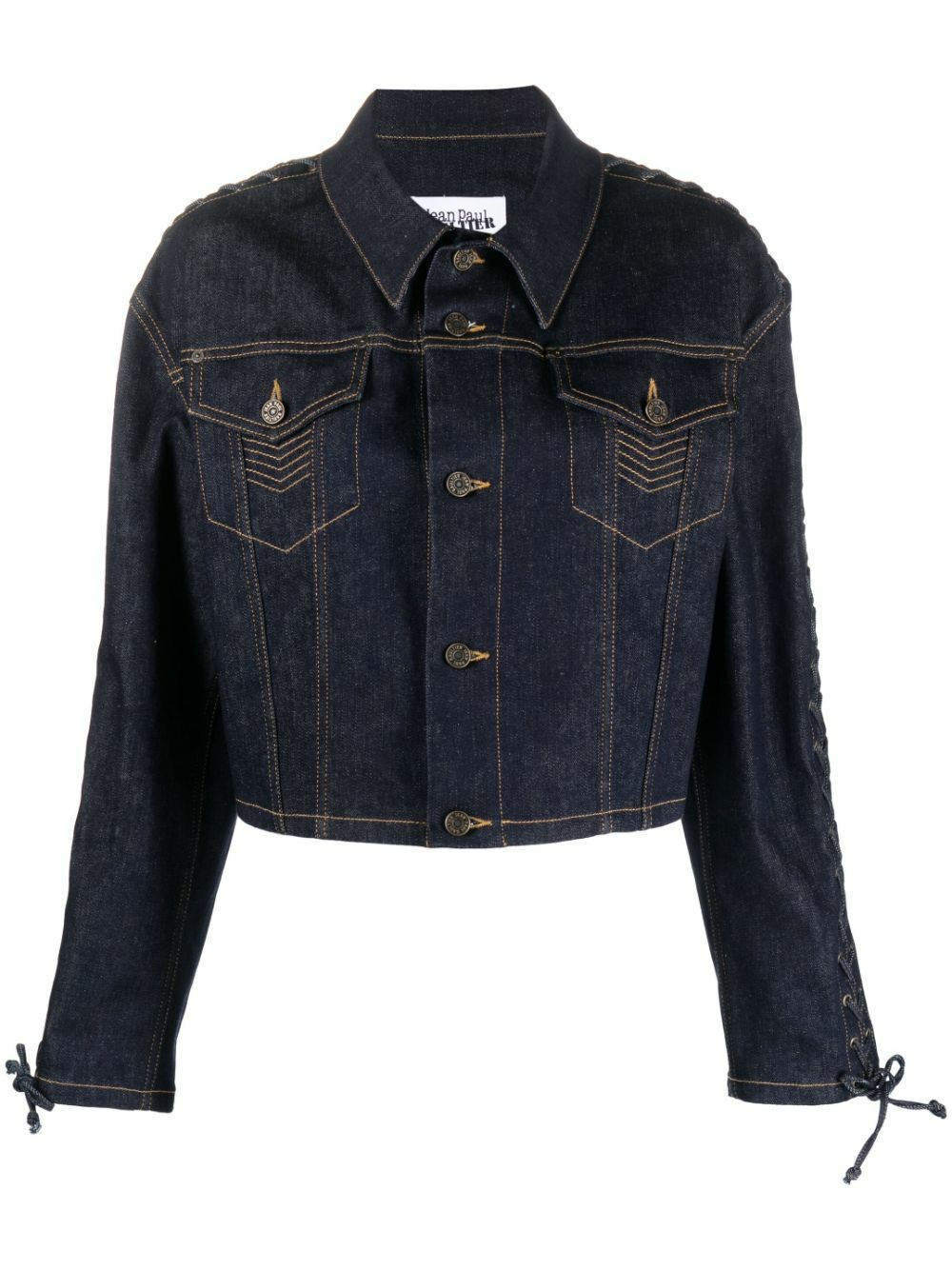 JEAN PAUL GAULTIER - Laced Detail Denim Jacket Jean Paul Gaultier
