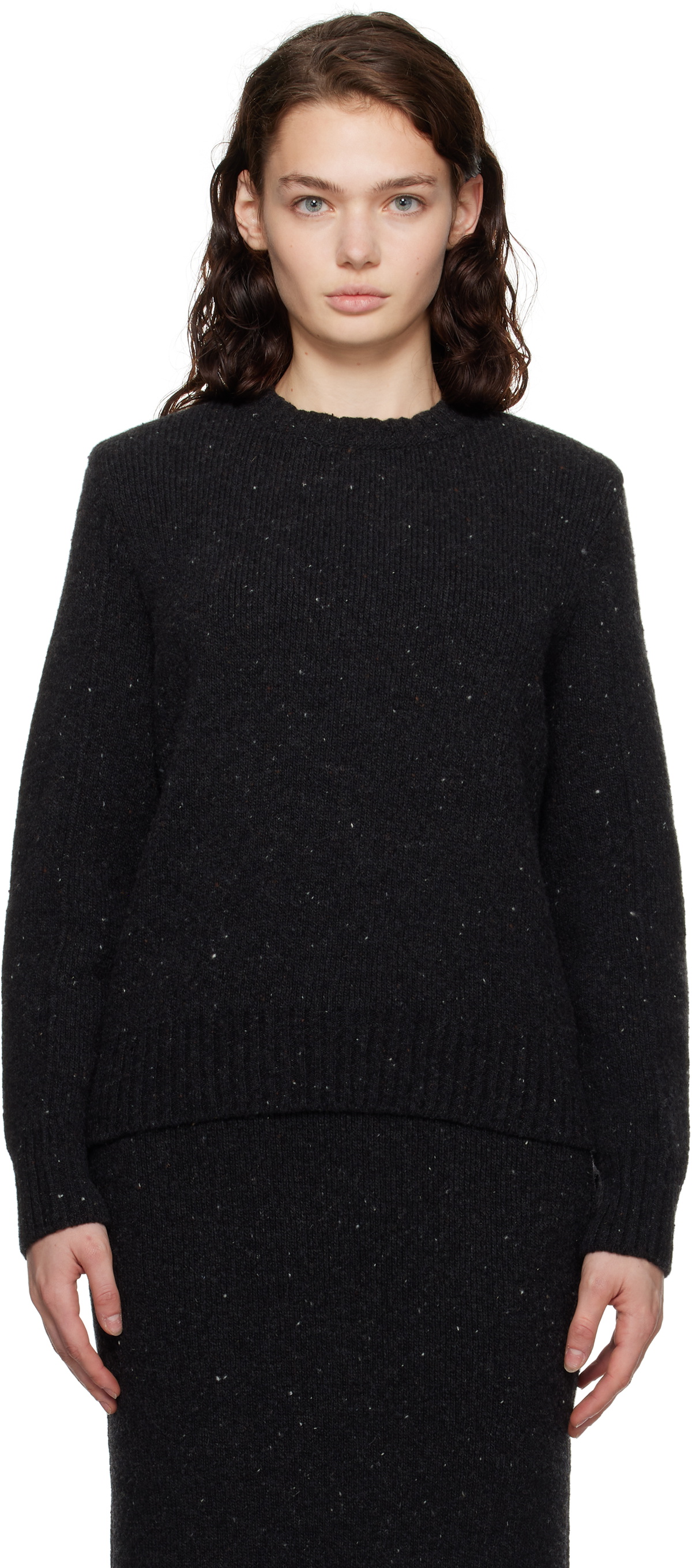 Bottega Veneta Gray Wool Tailored Sweater Bottega Veneta