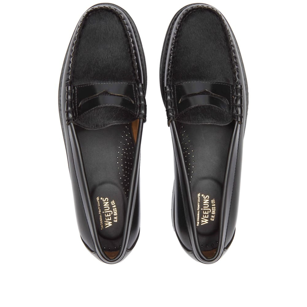 Bass Weejuns Men's Larson Exotic Mix Loafer in Black Leather/Hide Bass ...