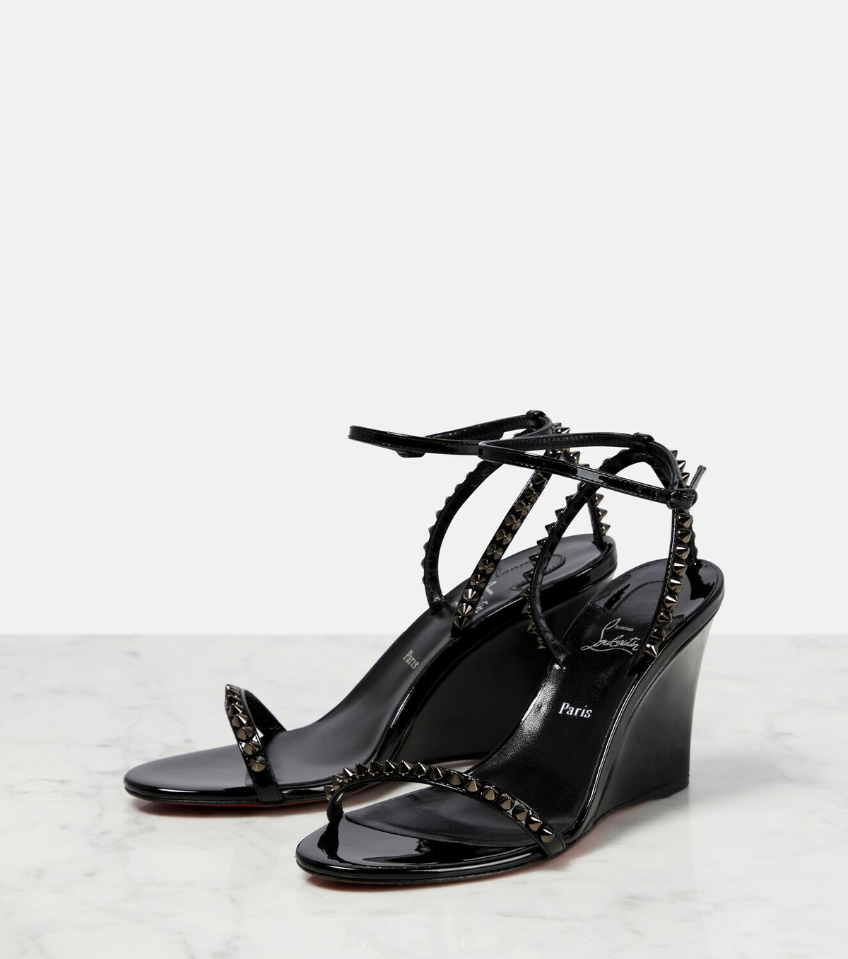 Christian Louboutin - So Me 85 leather wedge sandals Christian Louboutin