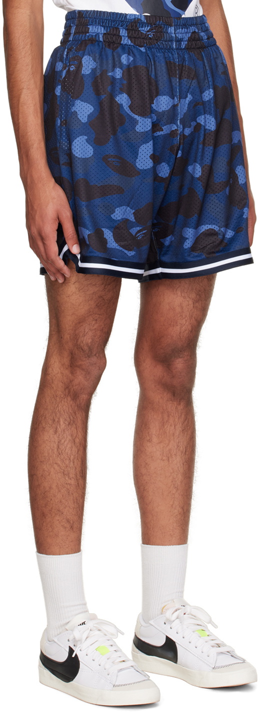 BAPE Navy Camo Basketball Shorts A Bathing Ape