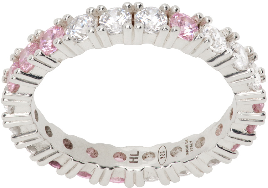 Hatton Labs SSENSE Exclusive Silver & Pink Eternity Ring Hatton Labs