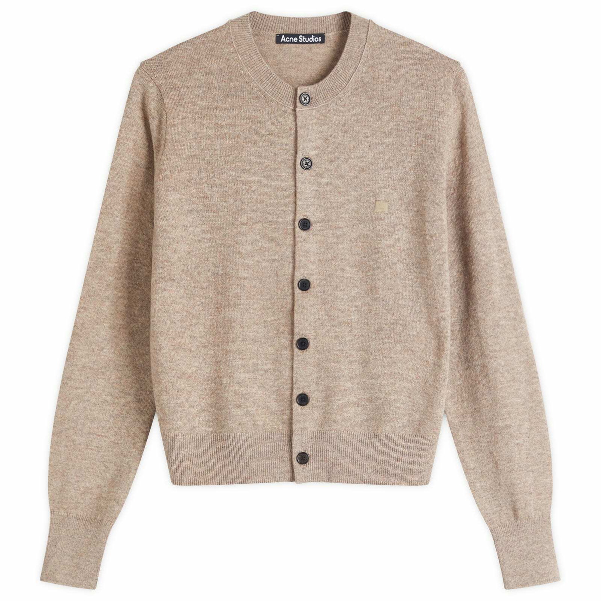 Acne Studios Women's Keny Yak Core Cardigan in Greige Melange Acne Studios