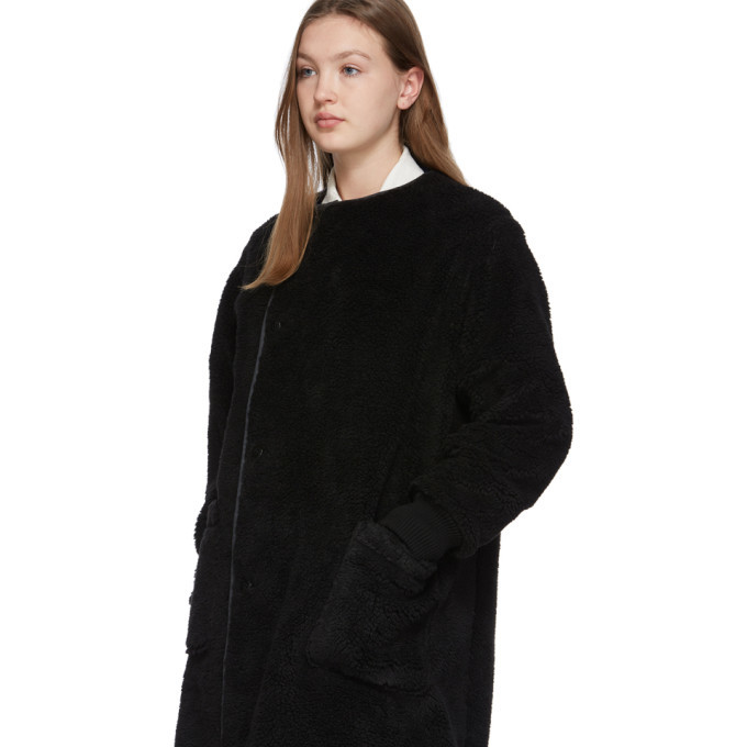 Chimala Reversible Black Fleece Coat Chimala