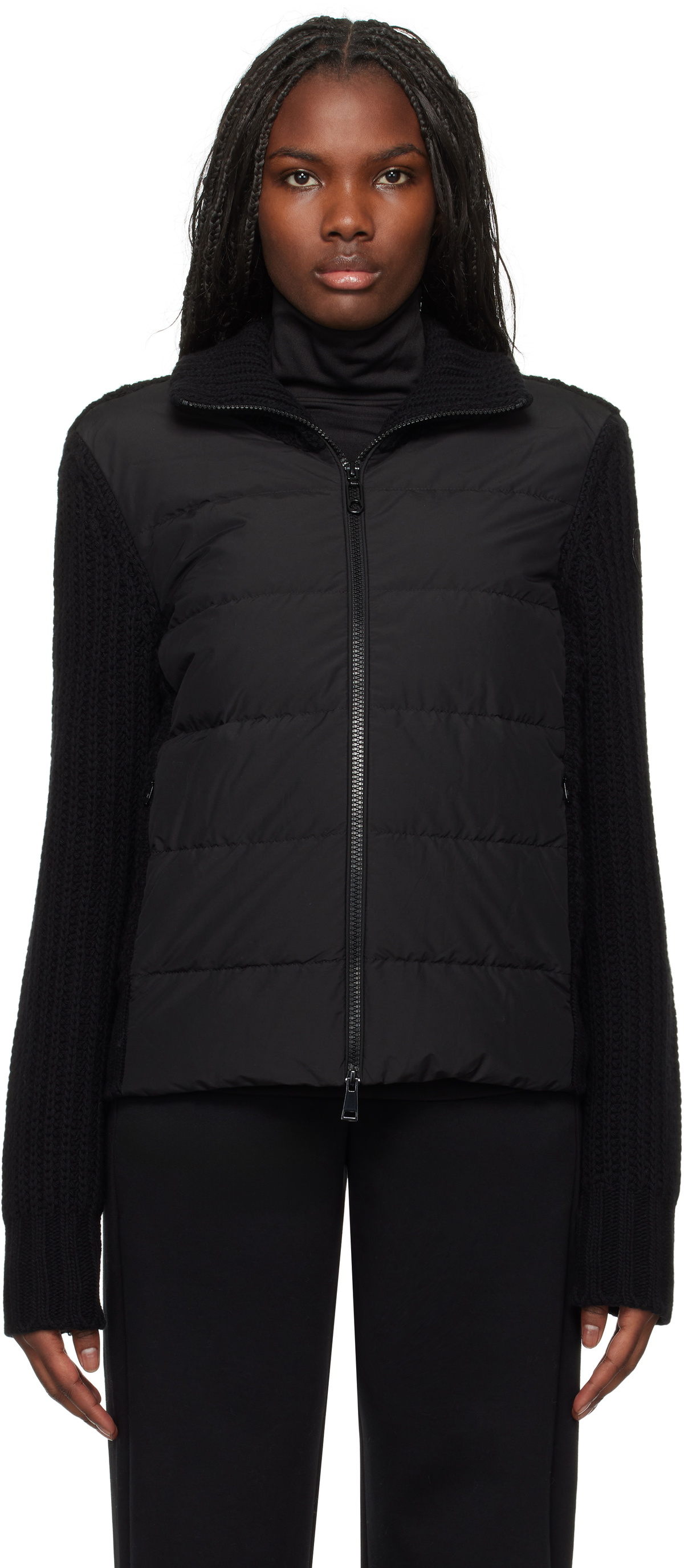 Moncler Black Paneled Down Jacket Moncler