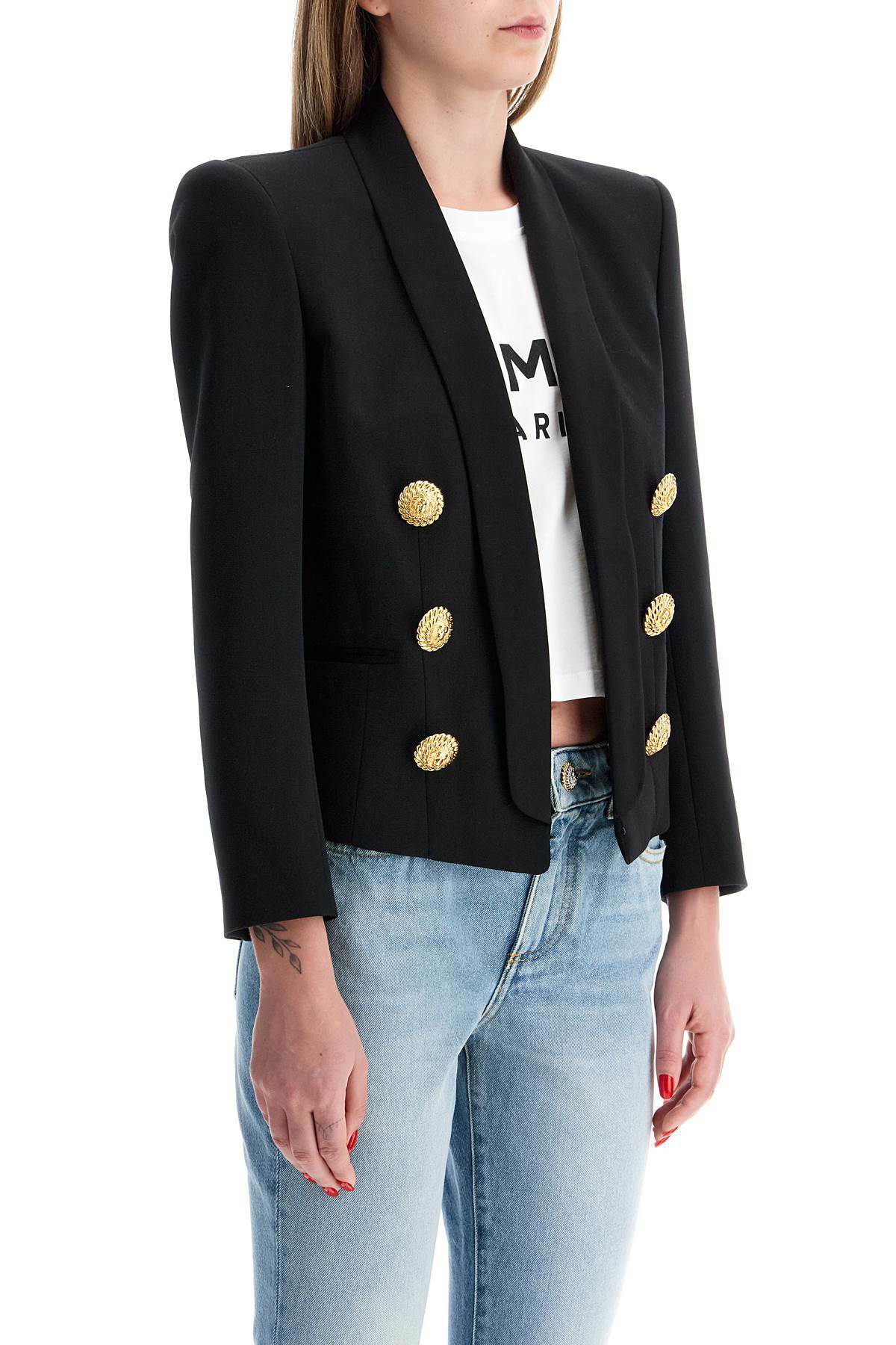 BALMAIN 6-button spencer jacket Black Balmain