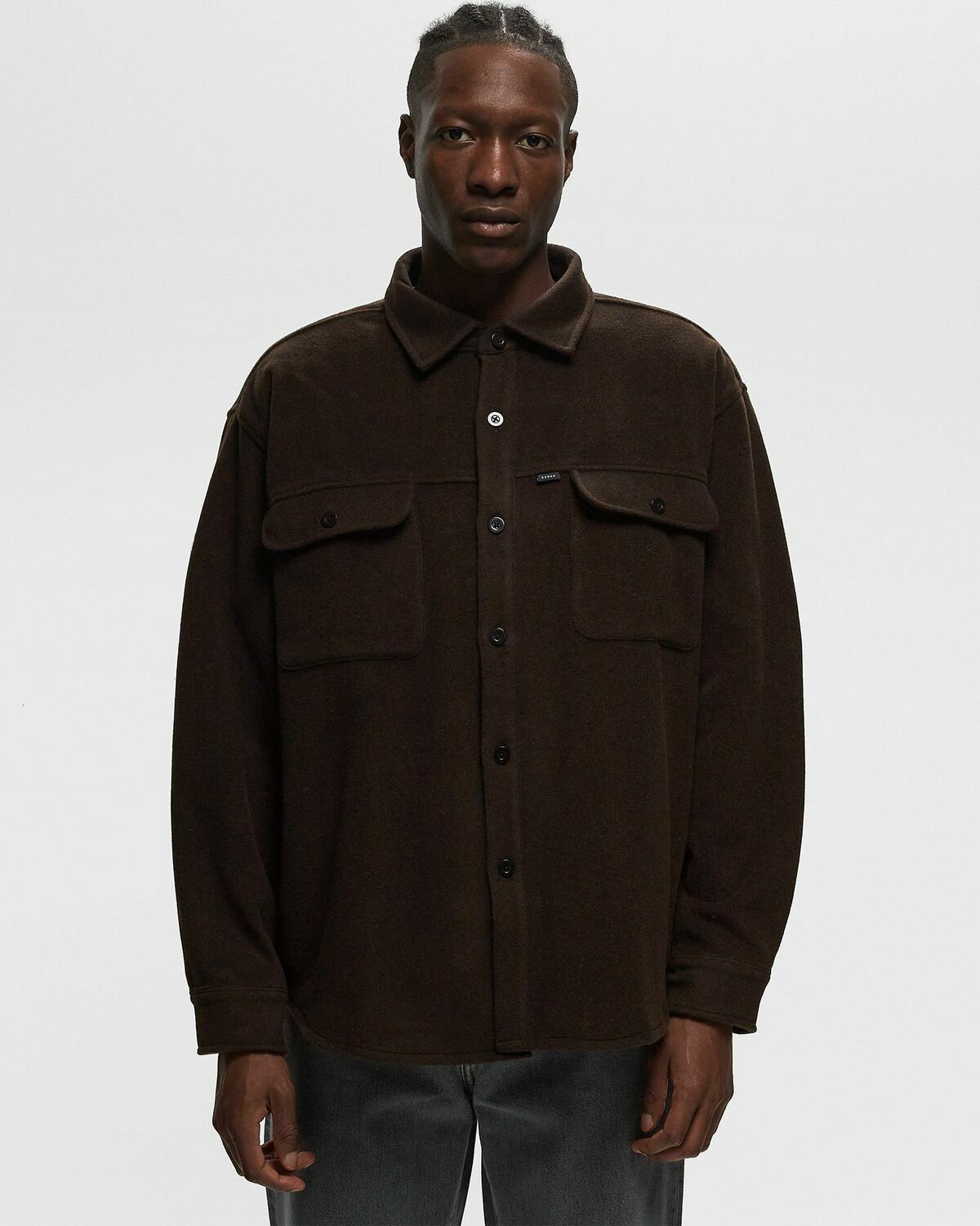 Edwin Jowen Overshirt Ls Brown Overshirts Edwin
