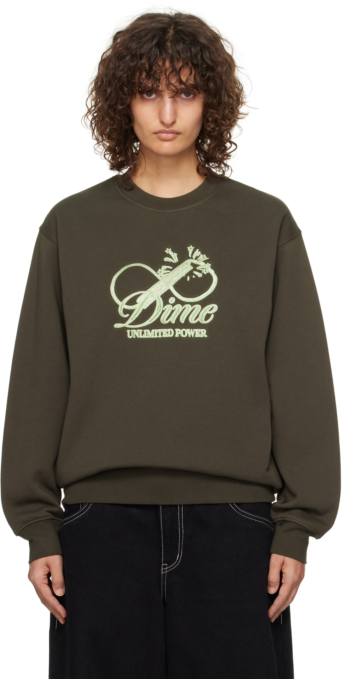 Dime Black Cursive Power Sweatshirt Dime