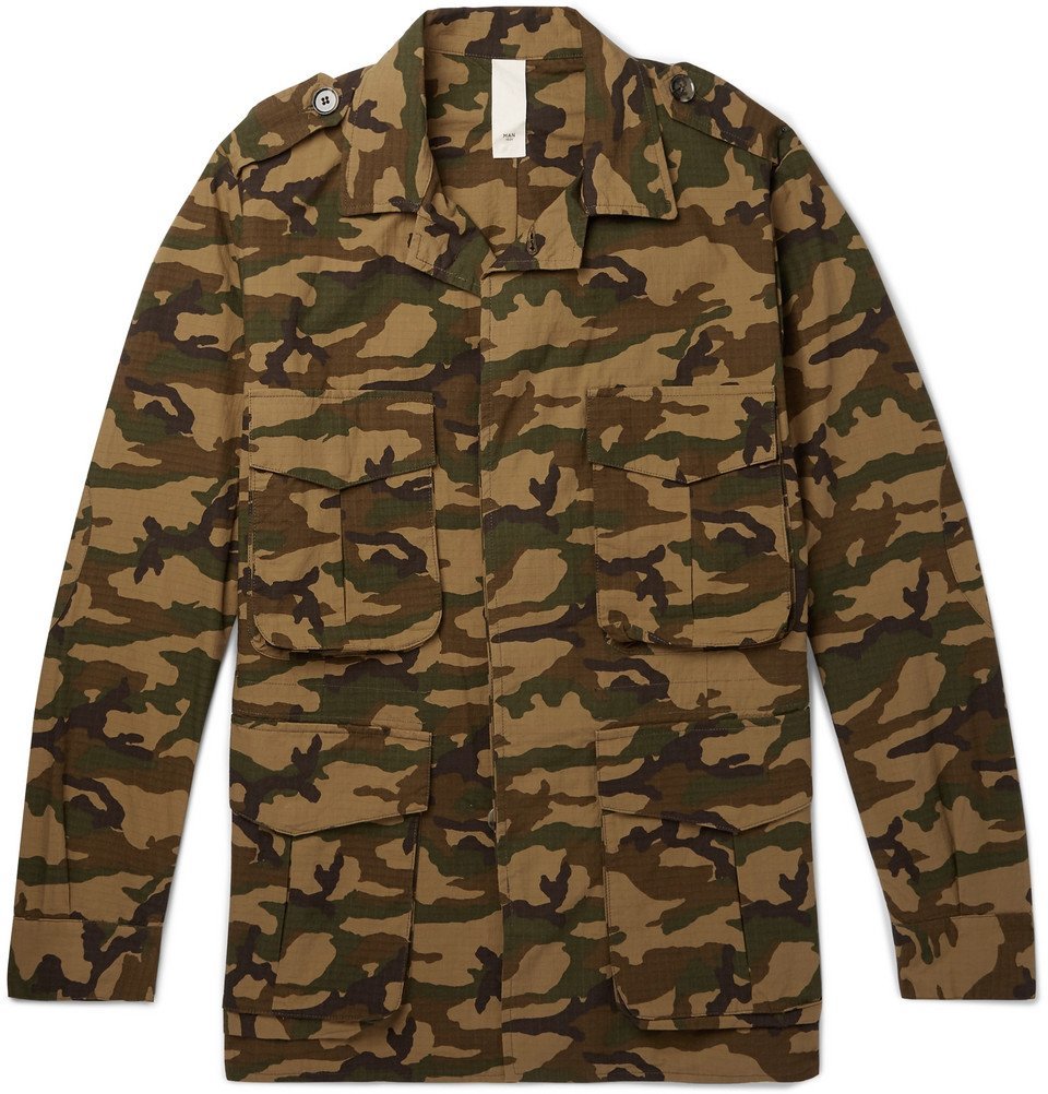 MAN 1924 - Camouflage-Print Cotton-Ripstop Field Jacket - Men - Army ...