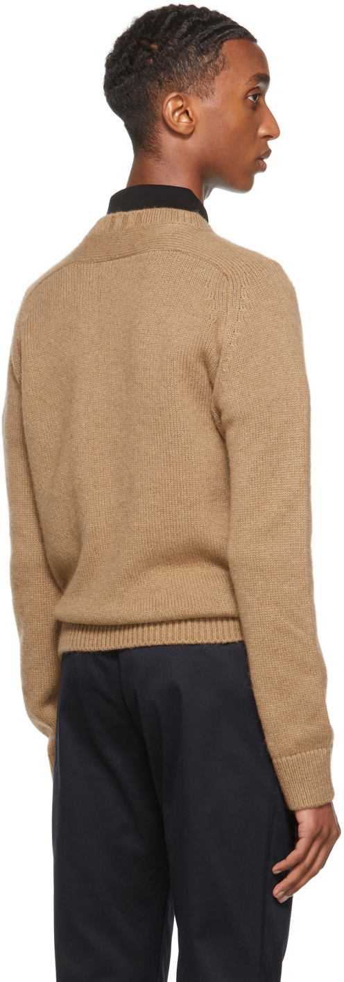 Saint Laurent Brown Wool Raglan Sweater Saint Laurent