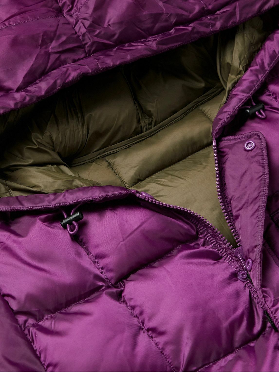 Saturdays NYC - Momo Logo-Print Quilted Shell Hooded Jacket - Purple ...