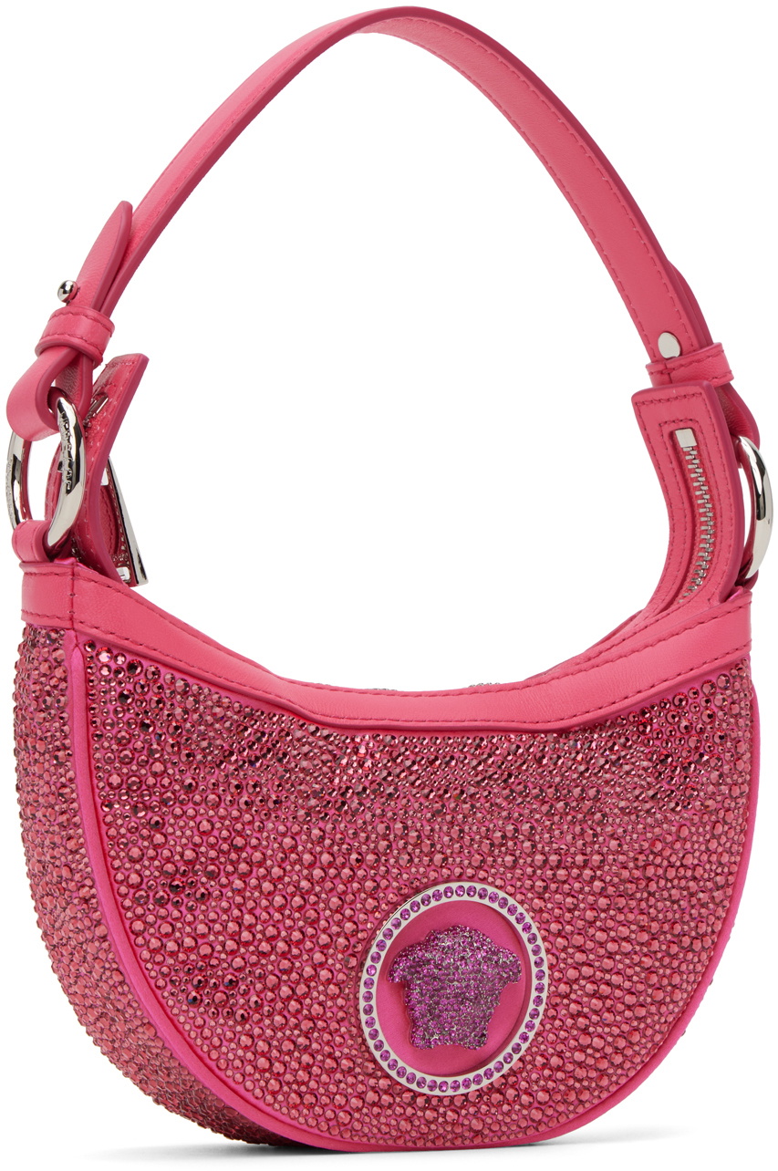 Versace Pink Mini Crystal Repeat Bag Versace
